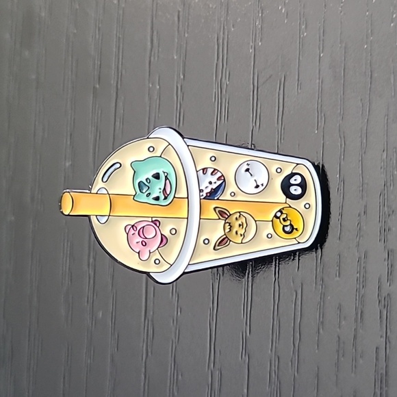 Pokemon | Jewelry | Pokemon Boba Tea Pin | Poshmark